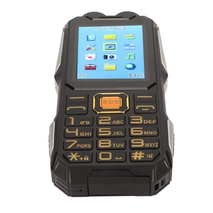 HURRISE téléphone pour personnes âgées à gros boutons Bluetooth 2.4in 1 ...