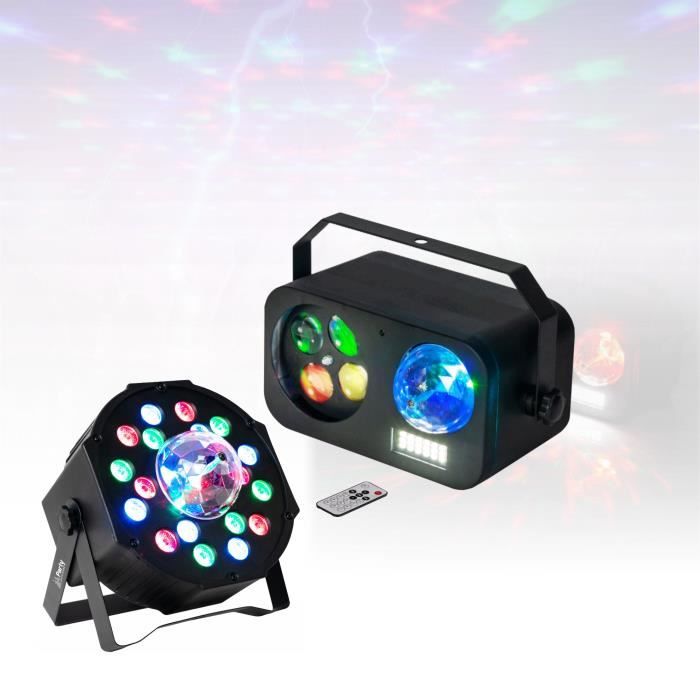 Pack Lumière PARTY LIGHT & SOUND Projecteur 2-en-1 PAR Astro LED RGB ...