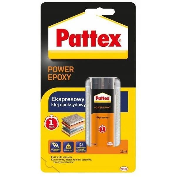 Pattex Power Epoxy Adhésif Epoxy Express 1 min 11ml - Cdiscount Bricolage