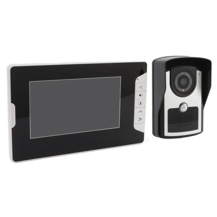 Qiilu Sonnette d' vidéo Caméra de sonnette d' vidéo fil HD infrarouge à ...