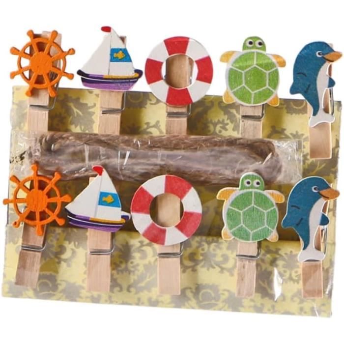 Cabilock 10 Pièces Mini Pinces À Linge Coeur Décor Bois Décor Bois ...