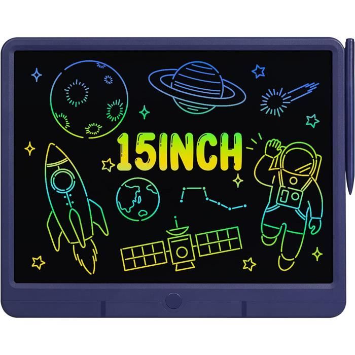 TUGAU Tablette D'écriture LCD Enfant Colorée, 15 Pouces Doodle Dessin ...