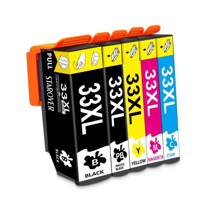 STAROVER 5 Pack Cartouche Epson XP-7100 XP-540 XP-530 XP-640 XP-635 XP ...