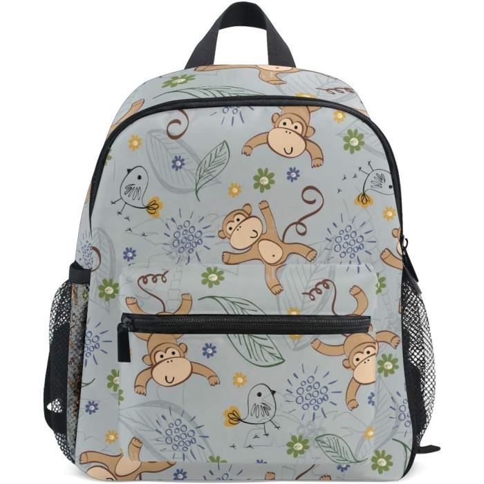 Sac À Dos Pour Enfants Avec Sac À Dos Doodle Monkey Kindergarten Pour ...