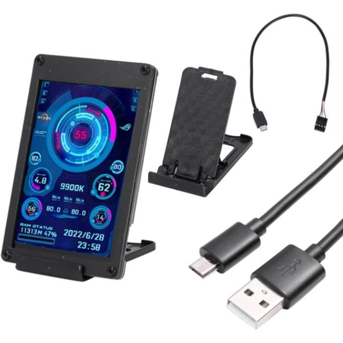 Moniteur De Température D'Ordinateur, Écran Usb Ips 3,5 Pouces Cpu Gpu ...