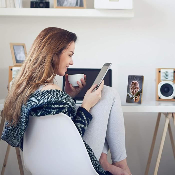 Réveil Enfant Hibou Animal de Branche Réveil Lumineux avec écran LED ...