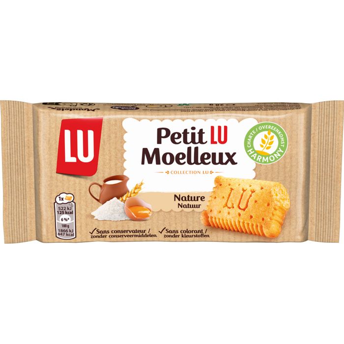 LU - 1 carton de 48 sachets du Petit LU Moelleux - Gâteau Moelleux ...