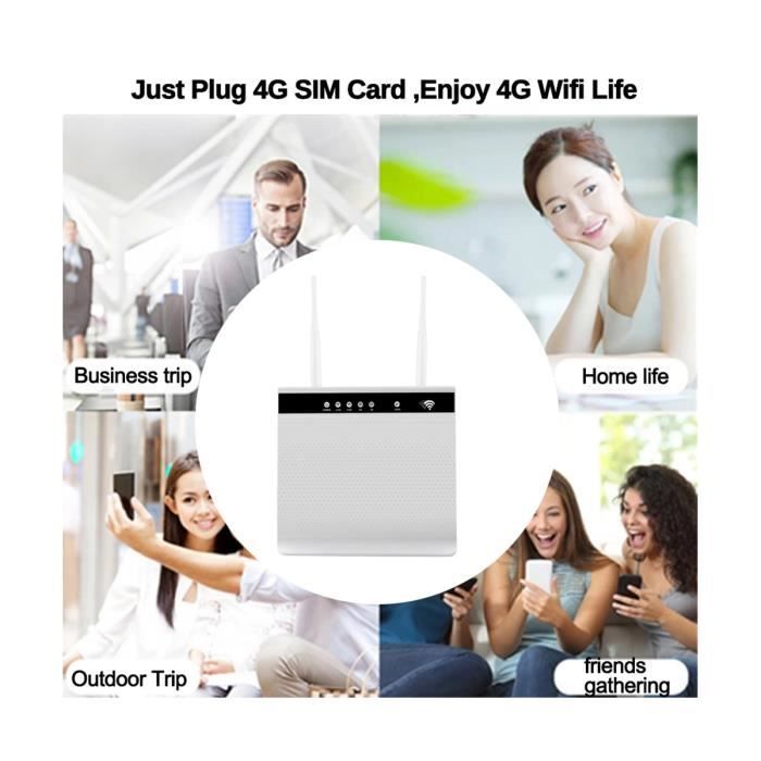 Routeur WIFI LT290 4G avec 2 Antennes Verticales 1200M Double Bande ...