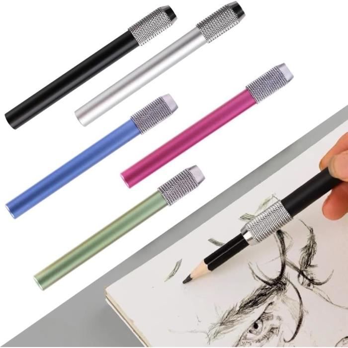 5 Pièces Prolongateurs De Crayon Rallonge Crayon Extensions De Crayon ...