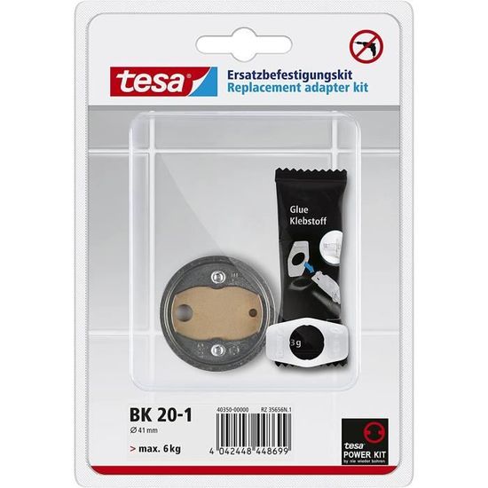 Tesa Power.Kit adapter BK20, adhésif replacement kit, zamak ring ...