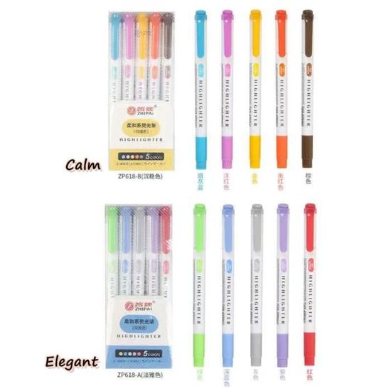 Stylo à surligneur Fluorescent à Double tête, 25 couleurs, Mildliner ...