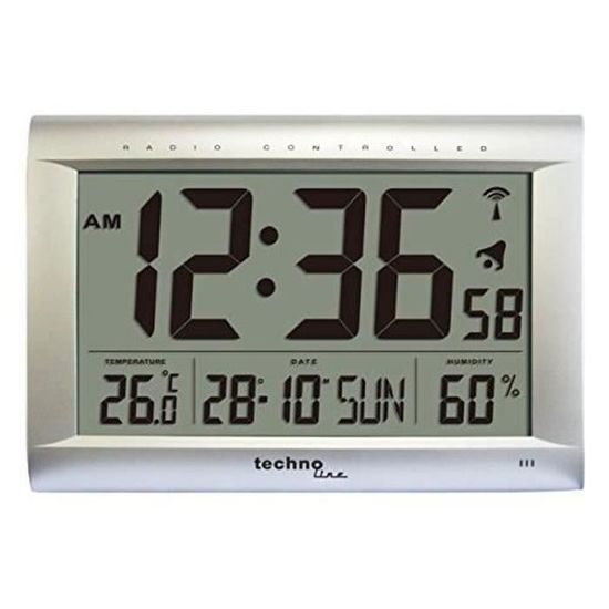 Technoline WS8009 Horloge Radio- Pilotée Gris WS 8009 - Cdiscount Maison