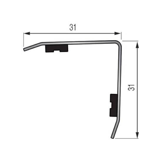 Corniére angle 50x50mm adhésive acier blanc 3m.l - DINAC - 1316100 ...