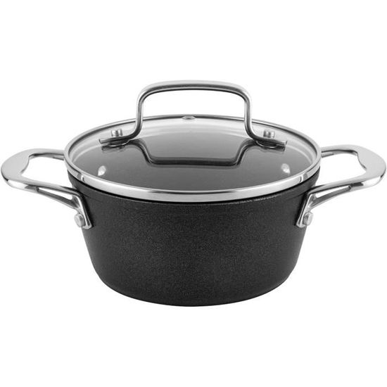 Vidar Induction Grande Casserole 28 Cm, 6,1 Litres, Aluminium, Couvercle En Verre, Pierre ...