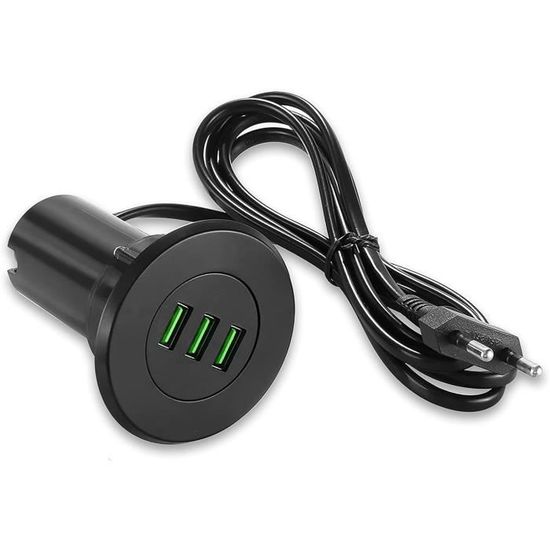 Chargeur Usb, 3 Ports Usb Hub De Table 3.1A Chargeur Usb De Bureau ...