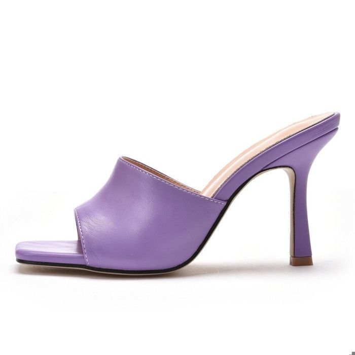 Escarpin,Mules à talons hauts 9cm pour femmes,sandales d'été fétiches,pantoufles Stiletto,bal de ...