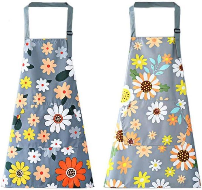 Lot de 2 tabliers de cuisine pour femme - Motif floral vintage ...