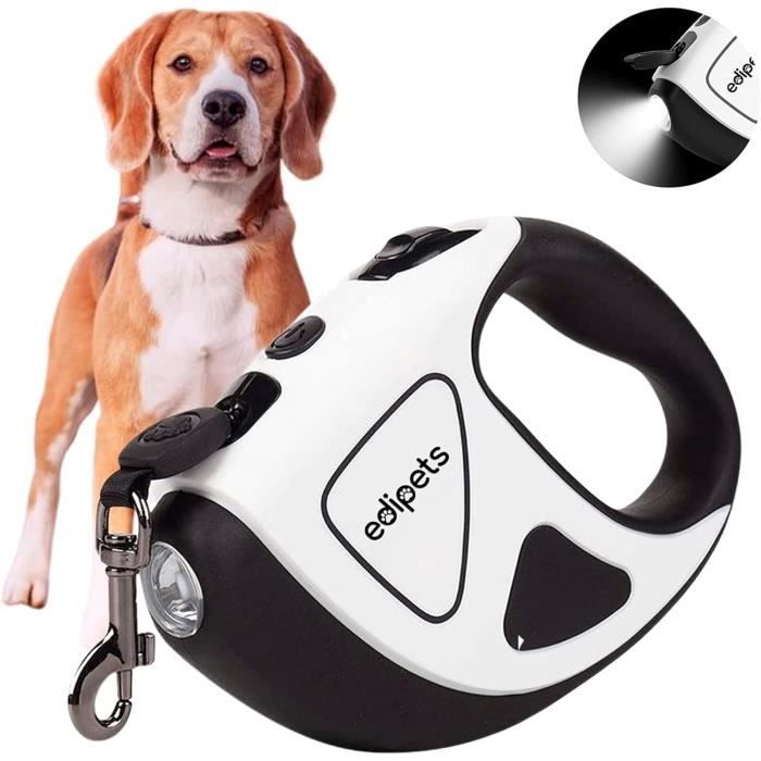 , Laisse Chien Enroleur, Extensible Avec Lampe De Poche Led Pour Chiens ...