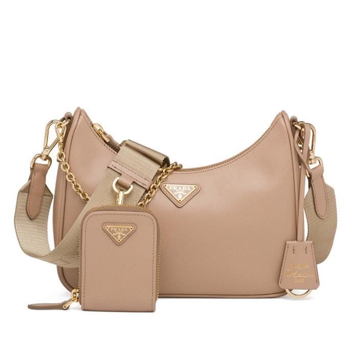 PRADA Prada Re-Edition05 série femme pâte de haricots beige cuir ...