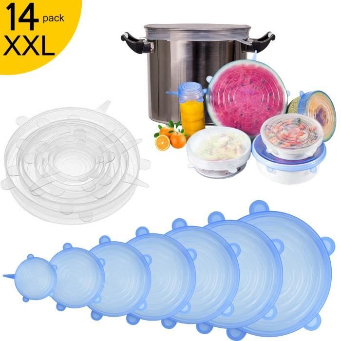 Couvercle Silicone Alimentaire [48 pcs] eco Couvercle Silicone ...