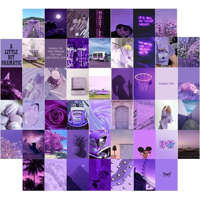 Kit D'affiches De Collage, Kit De Violet Collage Mural Esthétique ...