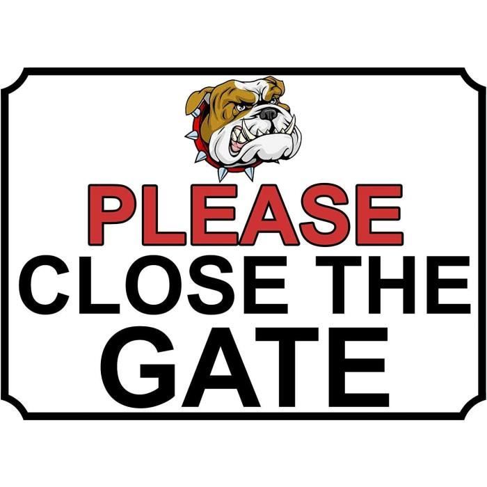 Plaque murale en métal avec inscription « Please Close the Gate » pour ...