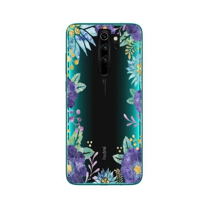 Coque Redmi NOTE 8 PRO Fleur 15 Violet Tropical Transparente ...