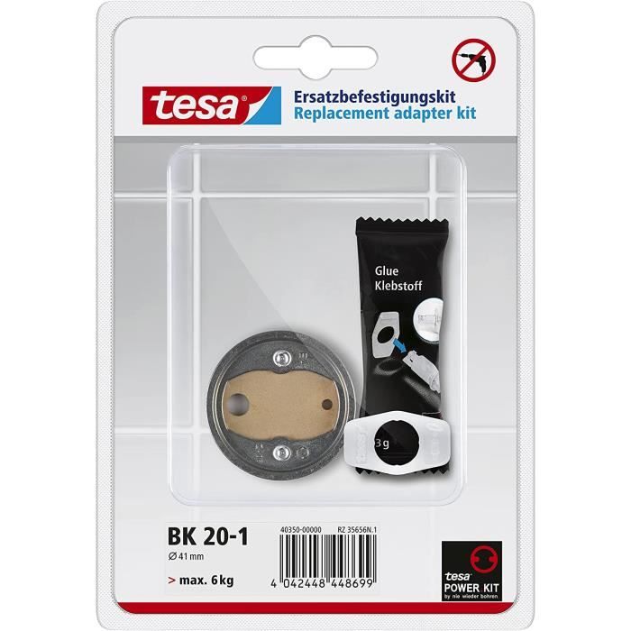 Tesa Power.Kit adapter BK20, adhésif replacement kit, zamak ring ...
