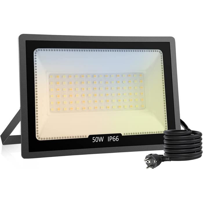 Projecteur Led Extérieur - Royana - Dimmable - 5000Lm - Noir - IP66 ...
