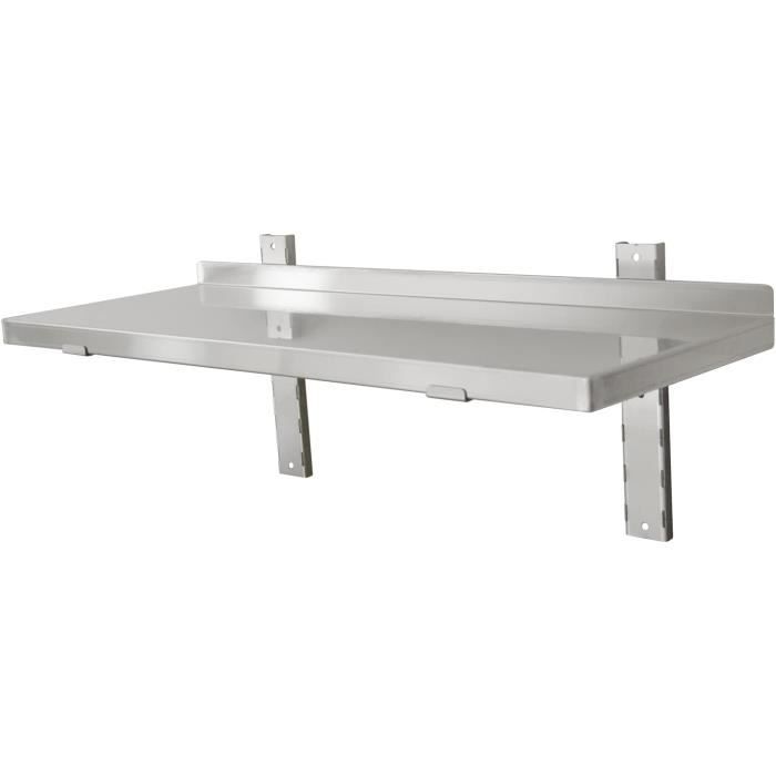 Étagère Murale Cuisine Tablette Flottante Inox Pose Murale Rangement ...