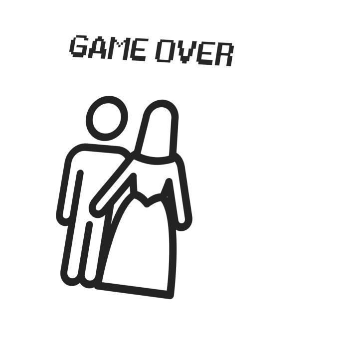 Tableau Décoratif - Game Over - Humour Jeux Vidéo - 30 cm x 32 cm ...