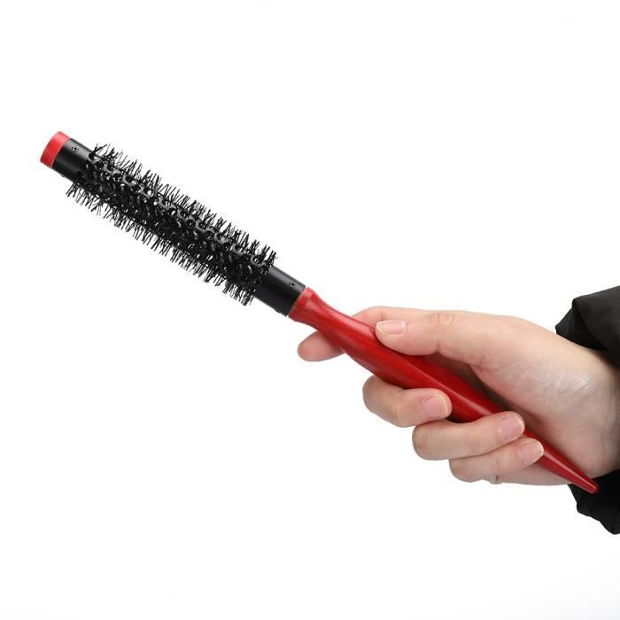 Outils de coiffure Peigne à Cheveux Rond avec Manche en Bois, 1 Peigne ...