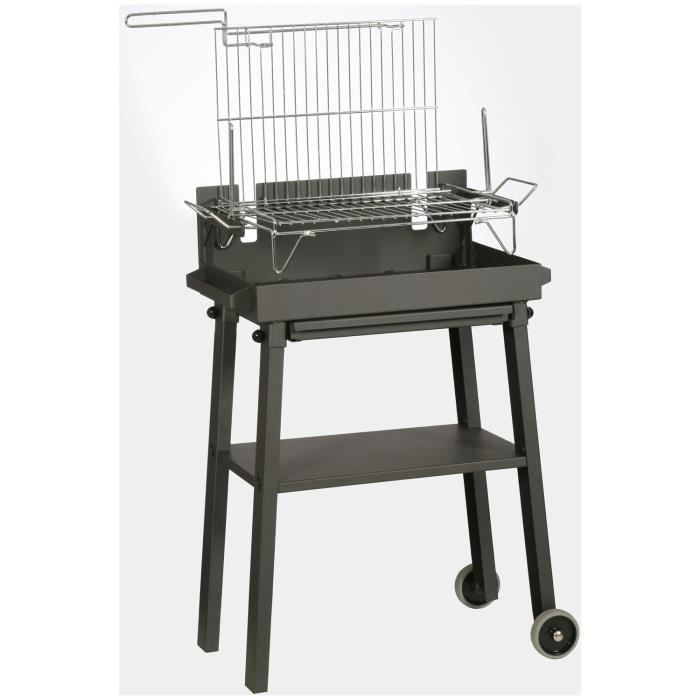 FERLUX Barbecue inox RIOJA charbon de bois - Cdiscount Jardin