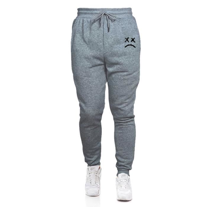 Pantalon de jogging - Homme - Gris - Fitness - Coupe ajustée ...