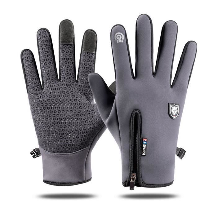 Gants de Vélo Hiver Chauds Doublés Polaire Imperméables Antidérapants ...