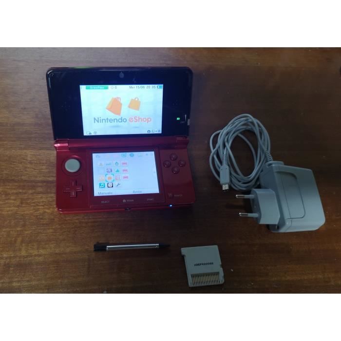 Console Nintendo 3DS Rouge métallique - Nintendo - 3DS - Rouge - Console portable - Pack ...