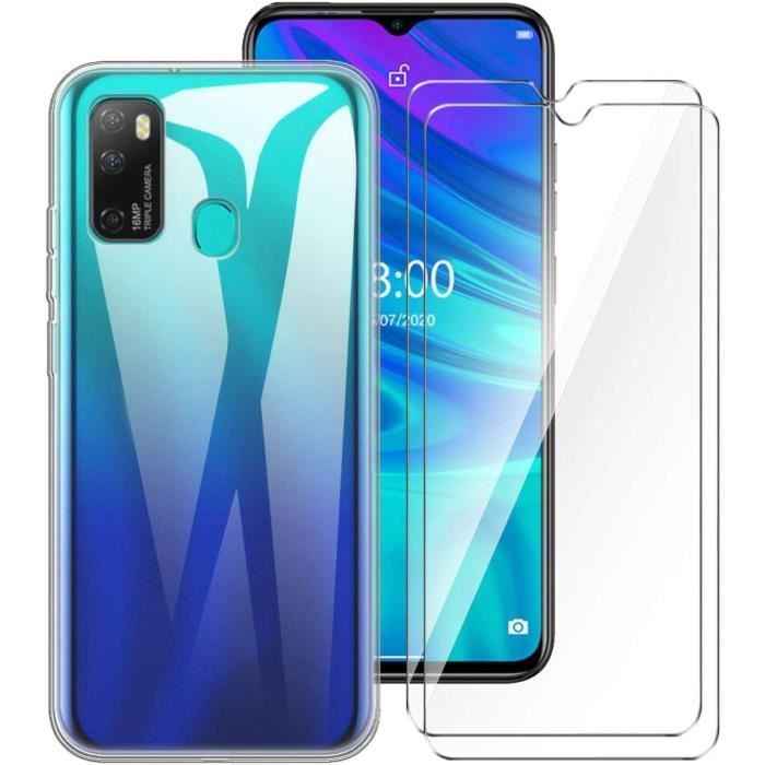 Coque Ulefone Note 9P Transparente + 2 × Verre trempé Protection écran ...