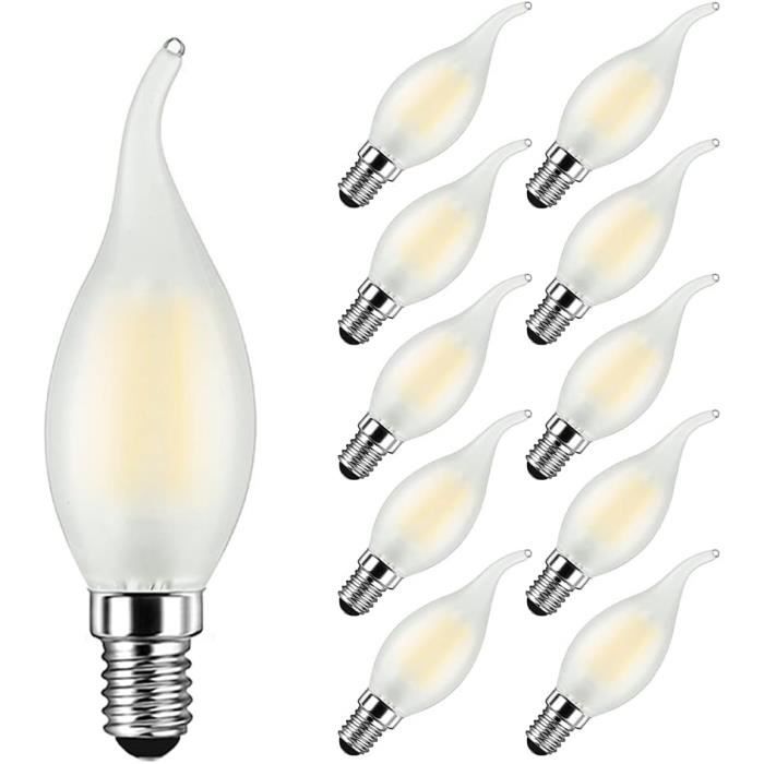 Ampoule Bougie Led E14 6W Equivalent 60W 600Lumen, Blanc Froid 6500K, Ampoule Led Bougie Petit ...