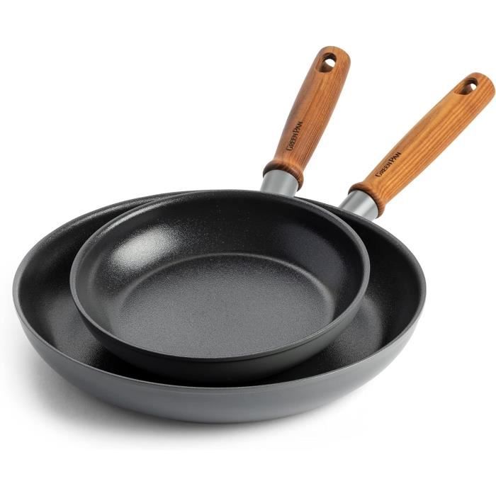 Mayflower Pro Lot De 2 Poêles À Frire Antiadhésives En Céramique Anodisée Dure 20 Cm Et 28 Cm ...