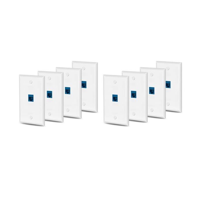 SODIAL-8X Cat6 Prise Murale Ethernet 1 Port RJ45 Réseau à Coupleur ...