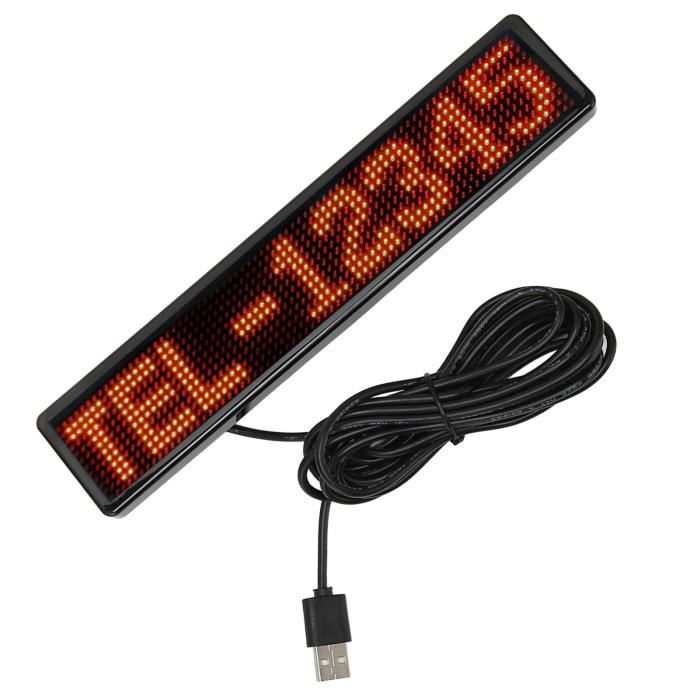 Panneau matriciel LED - SONEW - 12 x 72 Points - Couleur Rouge - Contrôle Bluetooth - USB ...