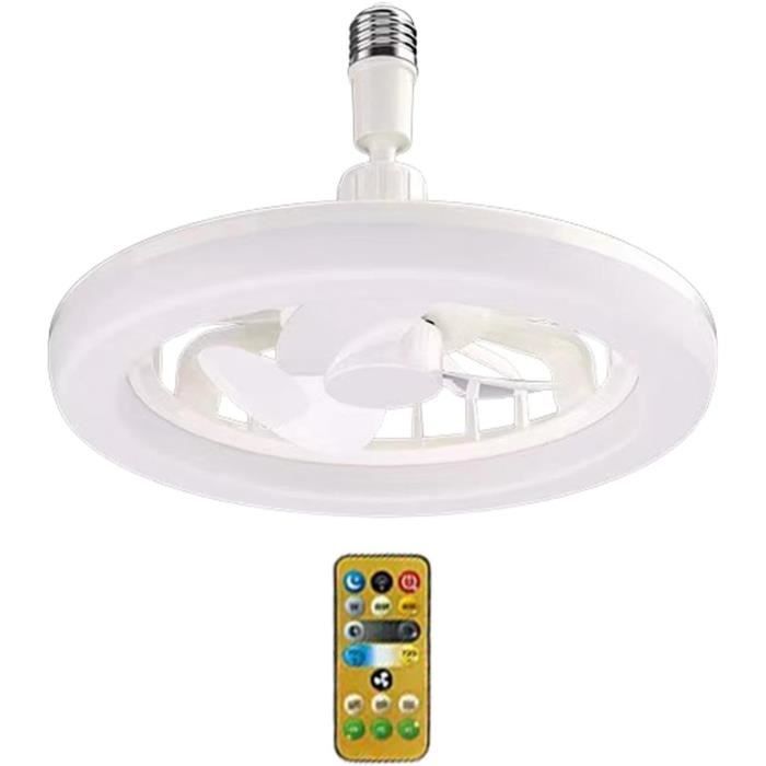 Ventilateur de plafond avec lumières Télécommande E27 Convertisseur ...