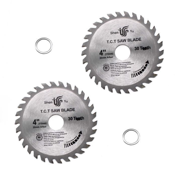 Mini Scie Circulaire, 2 Pièces 110 Mm Tct Disque Meuleuse Bois, Allié Fabriqué En Acier Disque ...