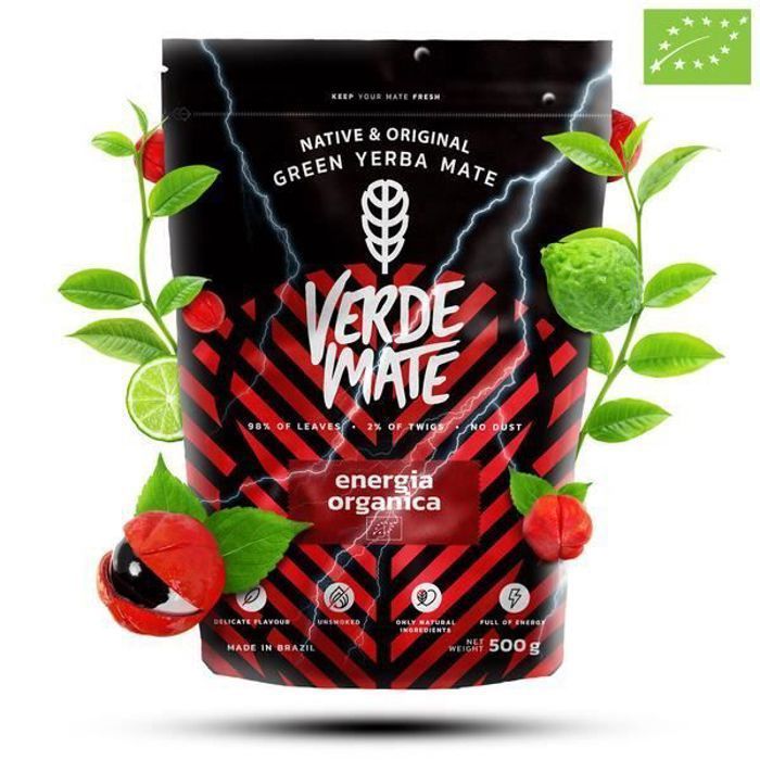 Yerba Mate Bio Verde Mate Guarana - Non Fumé Plus de Caféine Que le ...