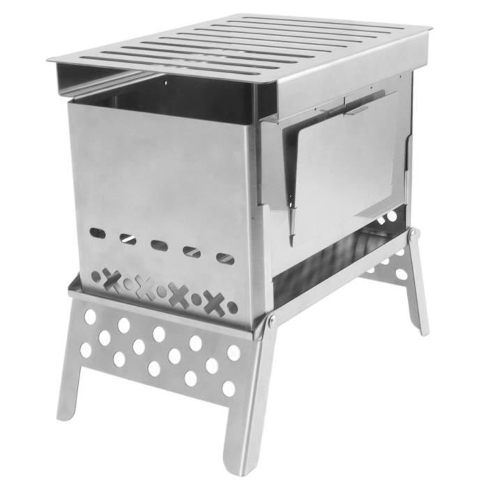 Gril de barbecue pliable Barbecue pliable en acier inoxydable Portable Barbecue détachable ...