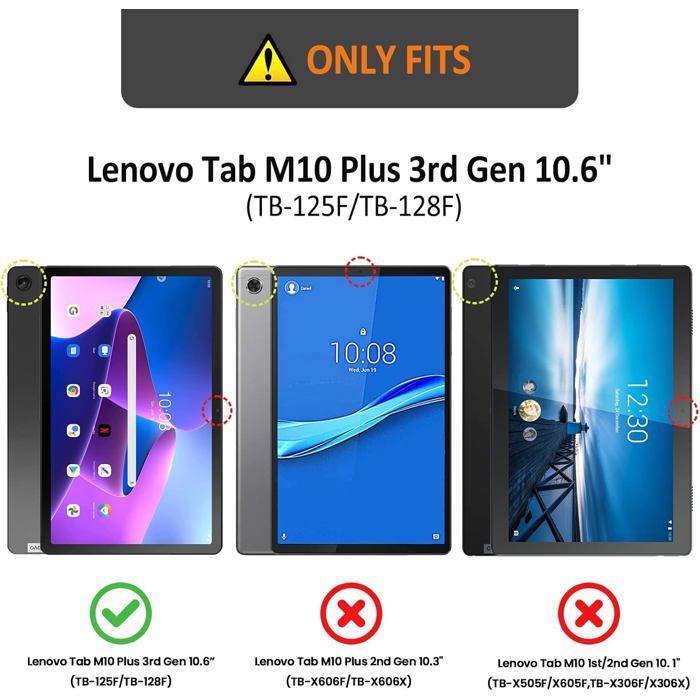[Lot de 2 Verre Trempé pour Lenovo Tab M10 Plus 3rd Gen 10.6 pouces ...