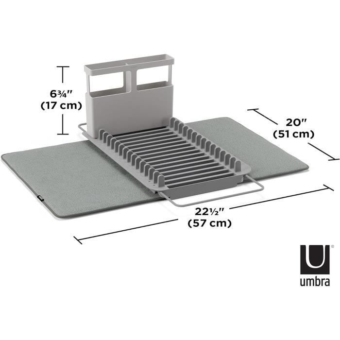 Udry Égouttoir À Vaisselle Et Tapis D'Égouttement En Microfibre Pliable ...