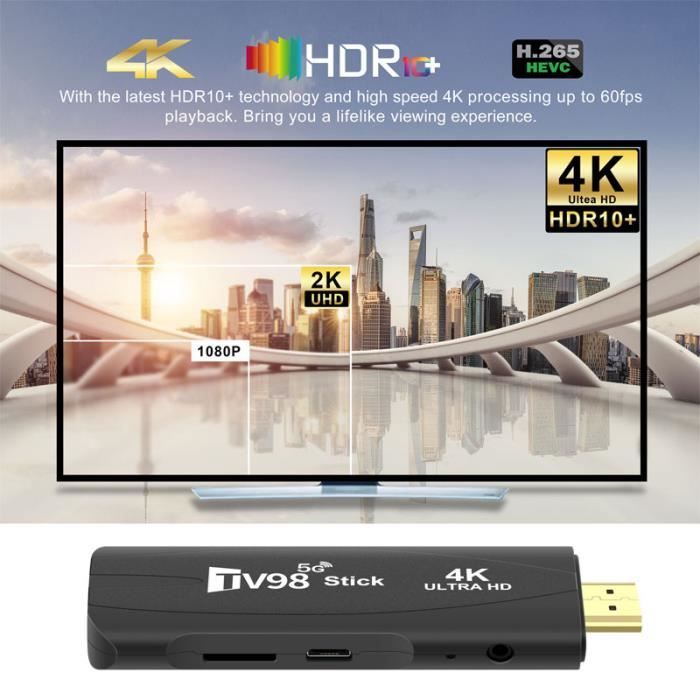 TV Box Stick - LPNOVE - Android 10 - 4K HDR - WiFi 6 - Bluetooth 5.0 ...