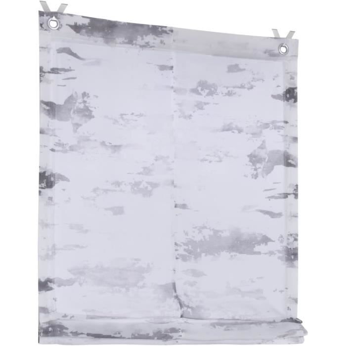 Store Bateau À Œillets Claude Blanc Transparent Gris Imprimé Sans ...