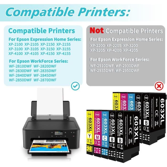 Ridgetube Cartouche Xp-2155 Xp-2150 Wf-2840 Xp-3150 Xp-4150 Xp-3105 Xp-2105 Encre 603 Xl Pour ...